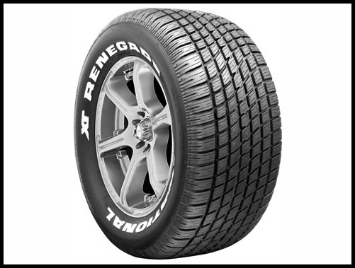 Raised white letter tyres