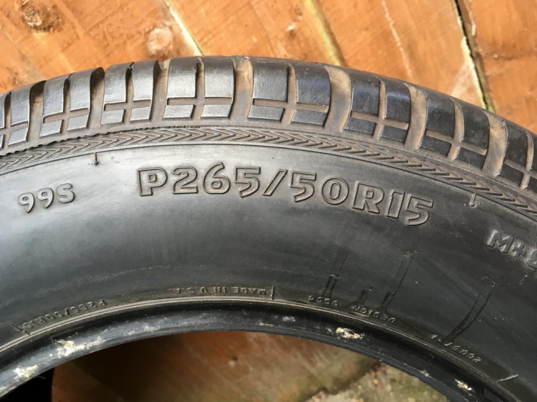 Tyres 265/55/15 Coopers