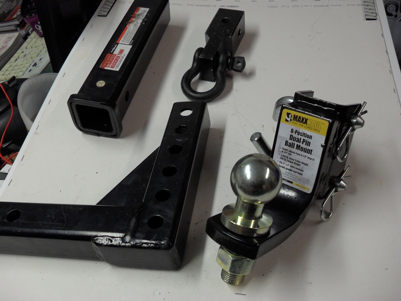 Two inch weld/bolt on receiver towing tow ball kit.